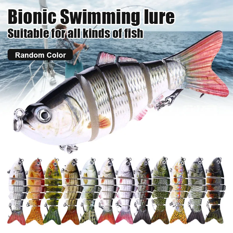 5pcs Bionic Lures random color Realistic fish shape Fishing Bait Float ...